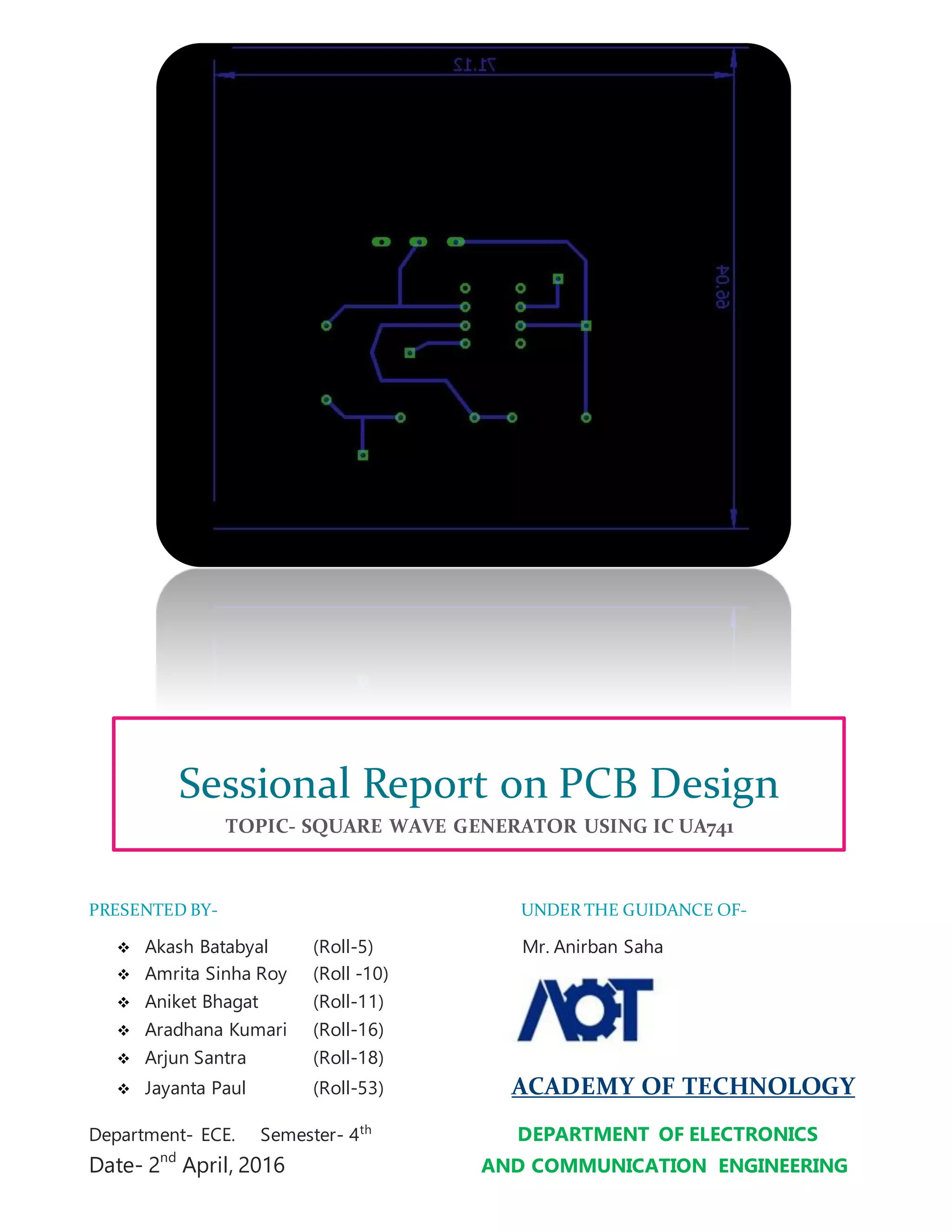 4th Semester PCB Design Report | PDF