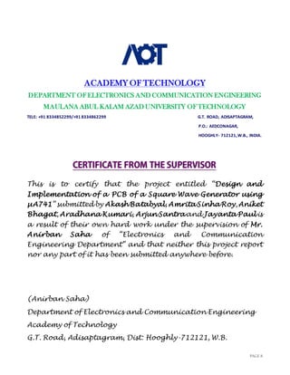 4th Semester PCB Design Report | PDF