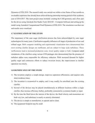 DESIGN OF A TURBULENCE REDUCTION DEVICE FOR CANE JUICE CLARIFICATION | PDF