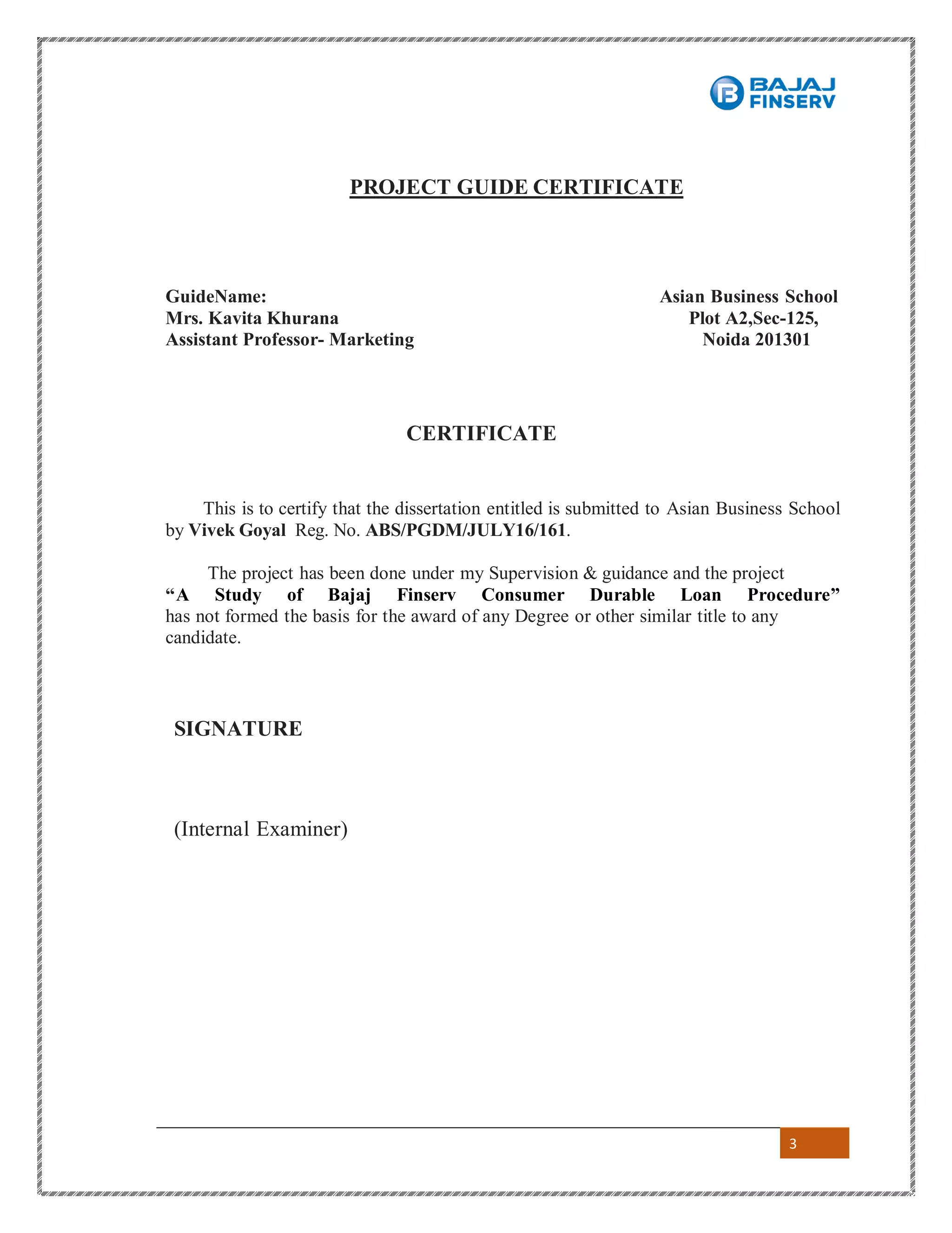 SIP Project Report by Vivek Goyal | PDF