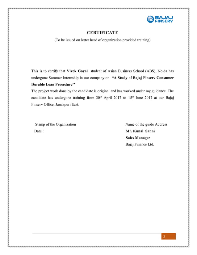 SIP Project Report by Vivek Goyal | PDF