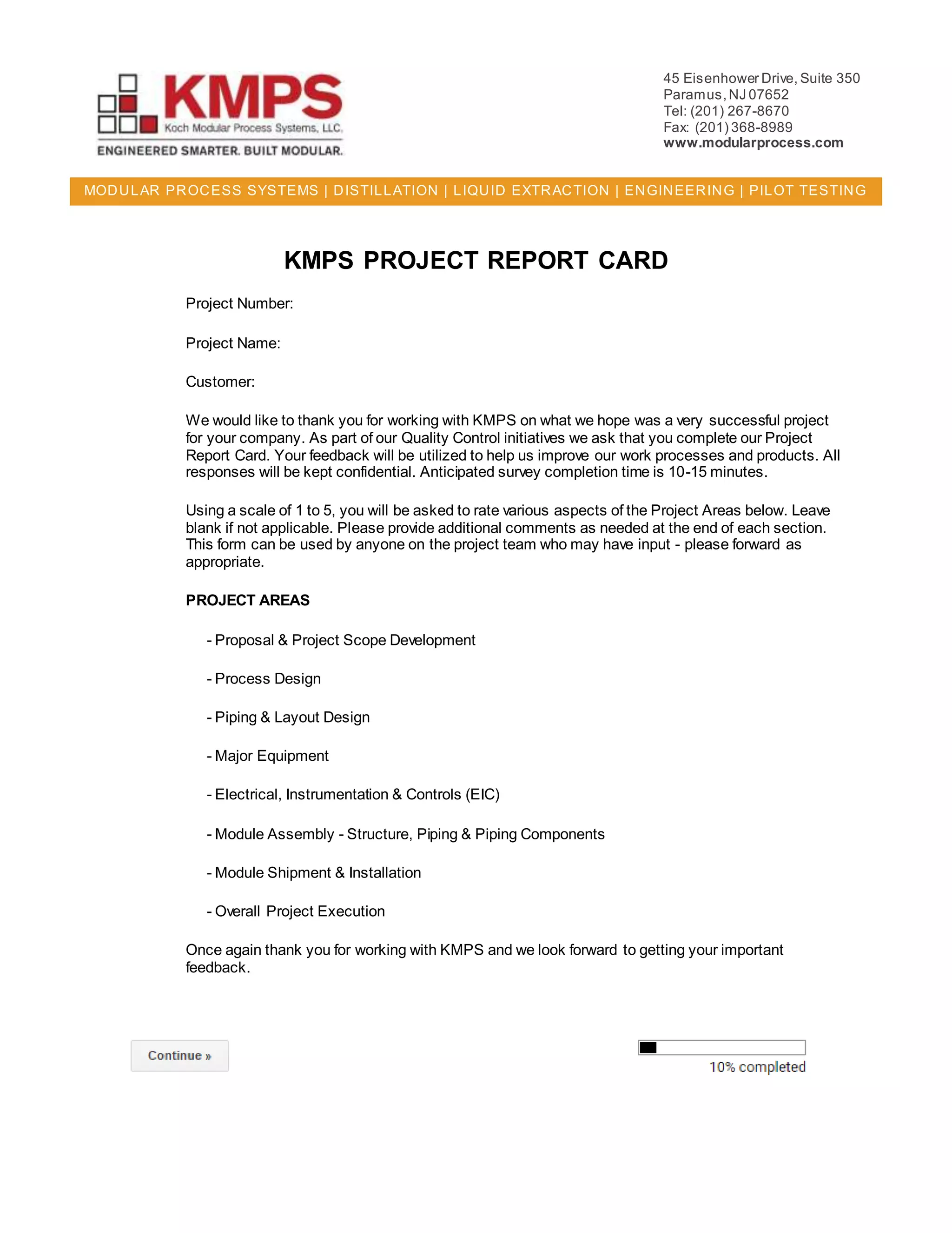 Project report card | DOCX