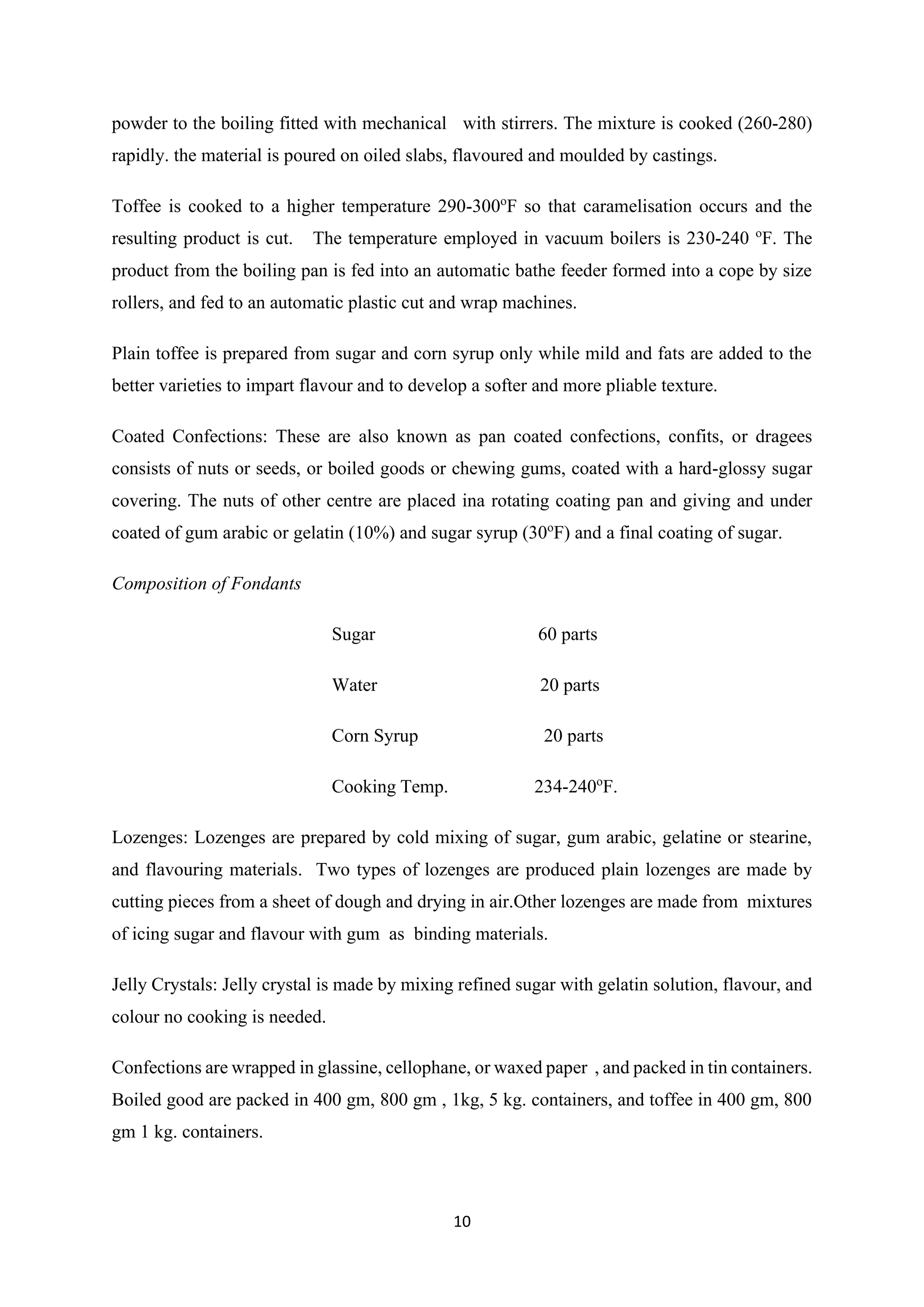 Project report on Establishment of Confectionery plant | PDF