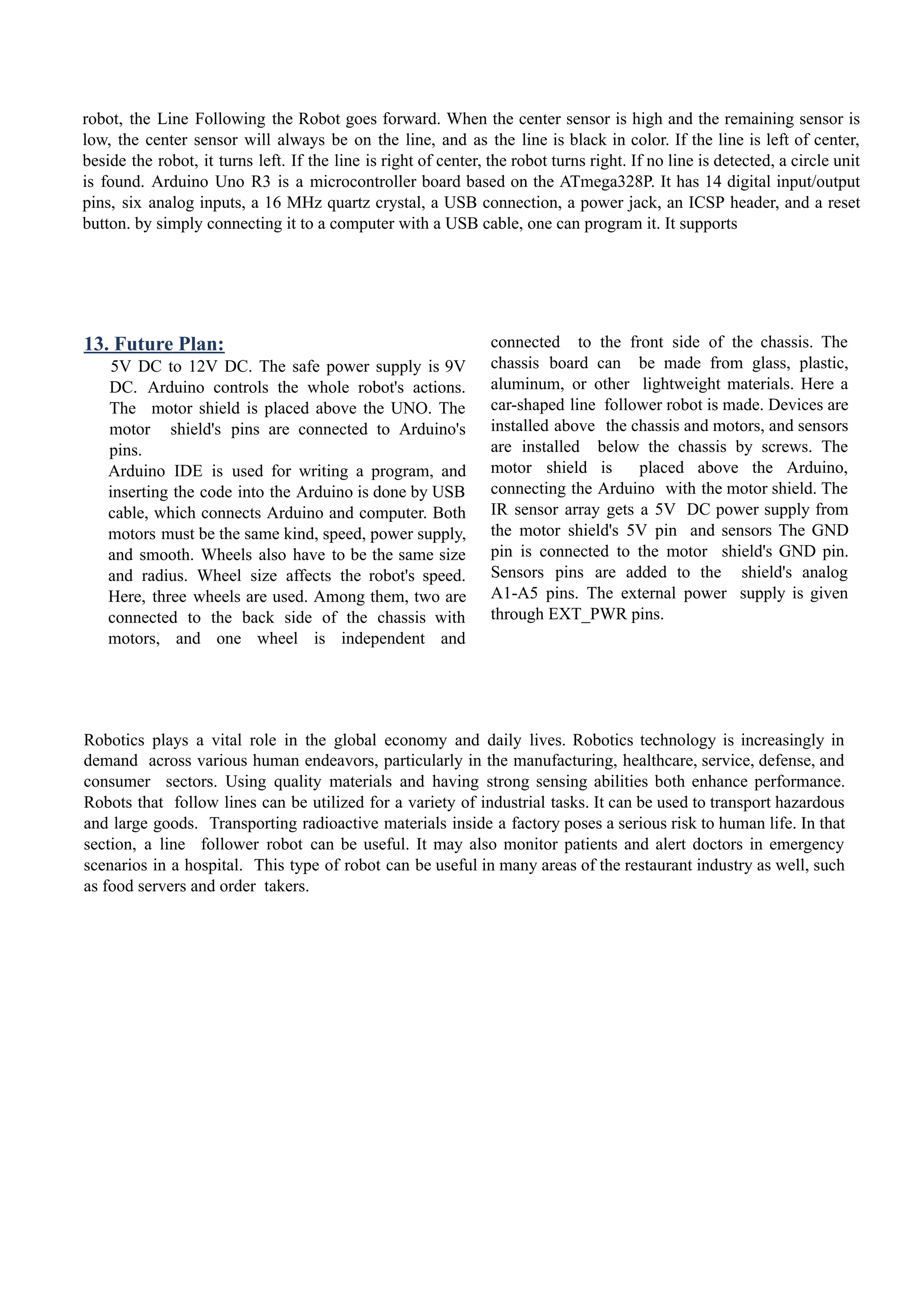Line Following Robot LFR - Project Report | PDF