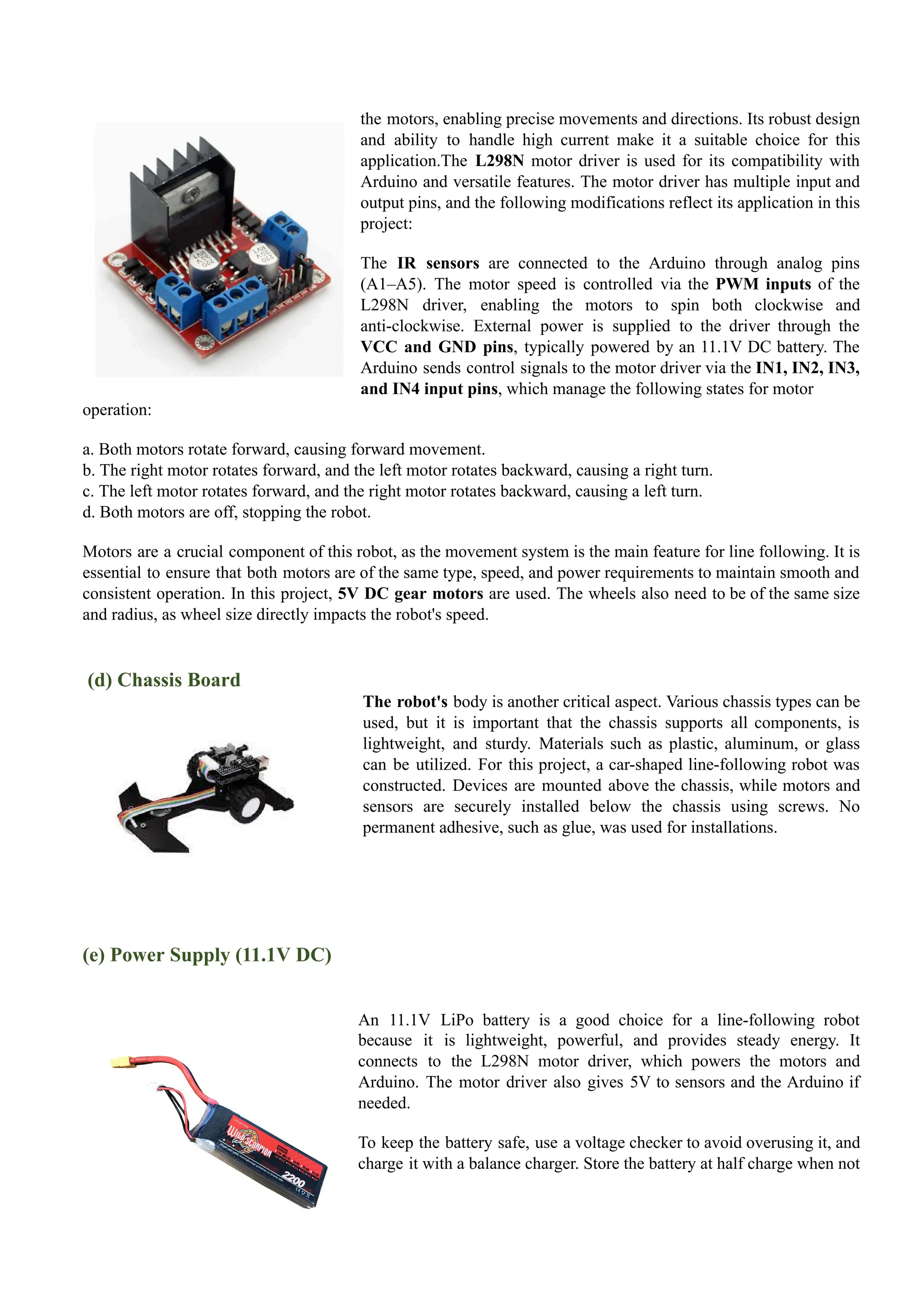 Line Following Robot LFR - Project Report | PDF
