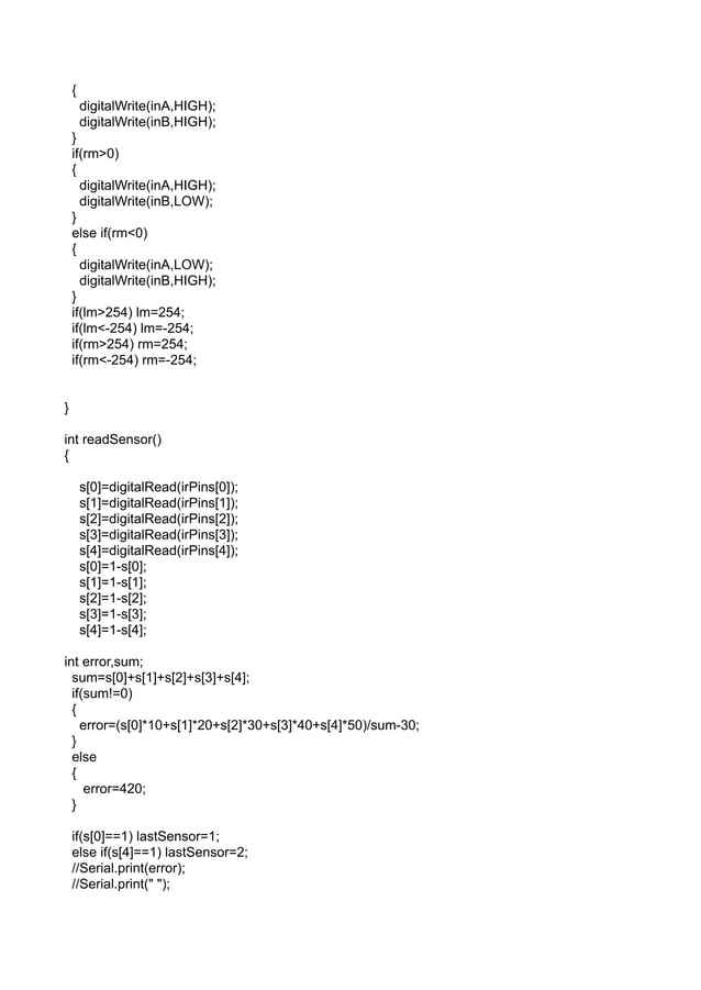 Line Following Robot LFR - Project Report | PDF