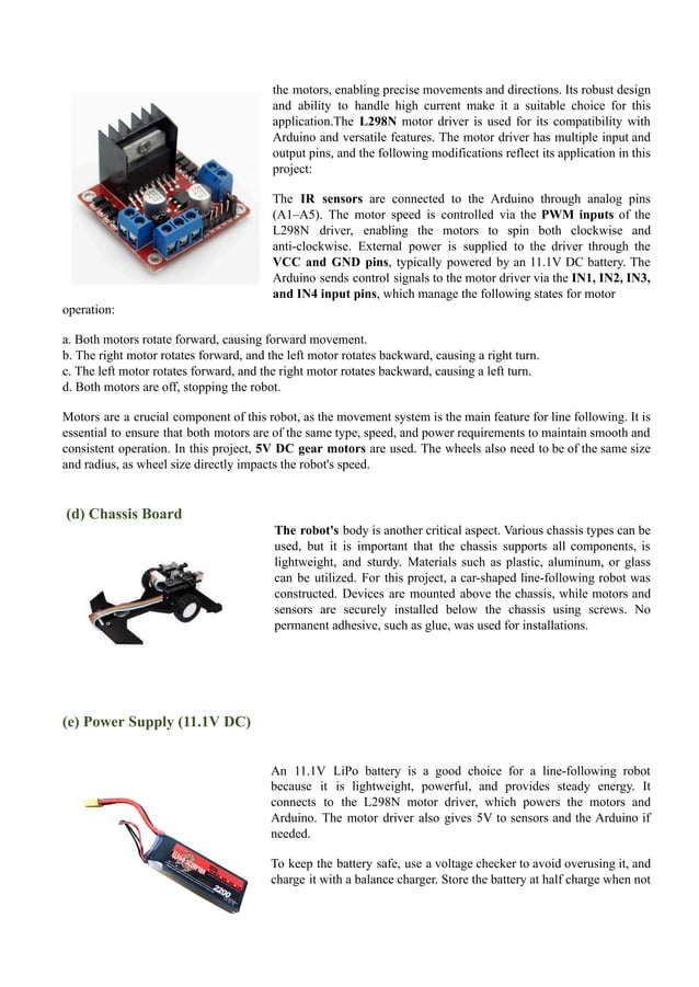 Line Following Robot LFR - Project Report | PDF