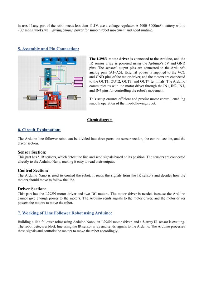 Line Following Robot LFR - Project Report | PDF