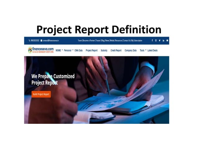 Project Report Definition | PPT