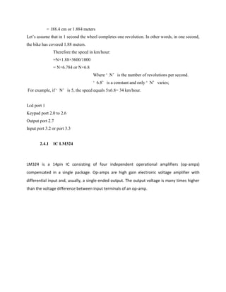 [Project report]digital speedometer with password enabled speed ...