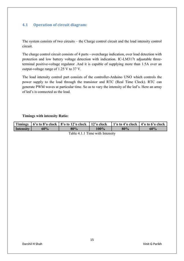 Final project report on Solar street light | PDF