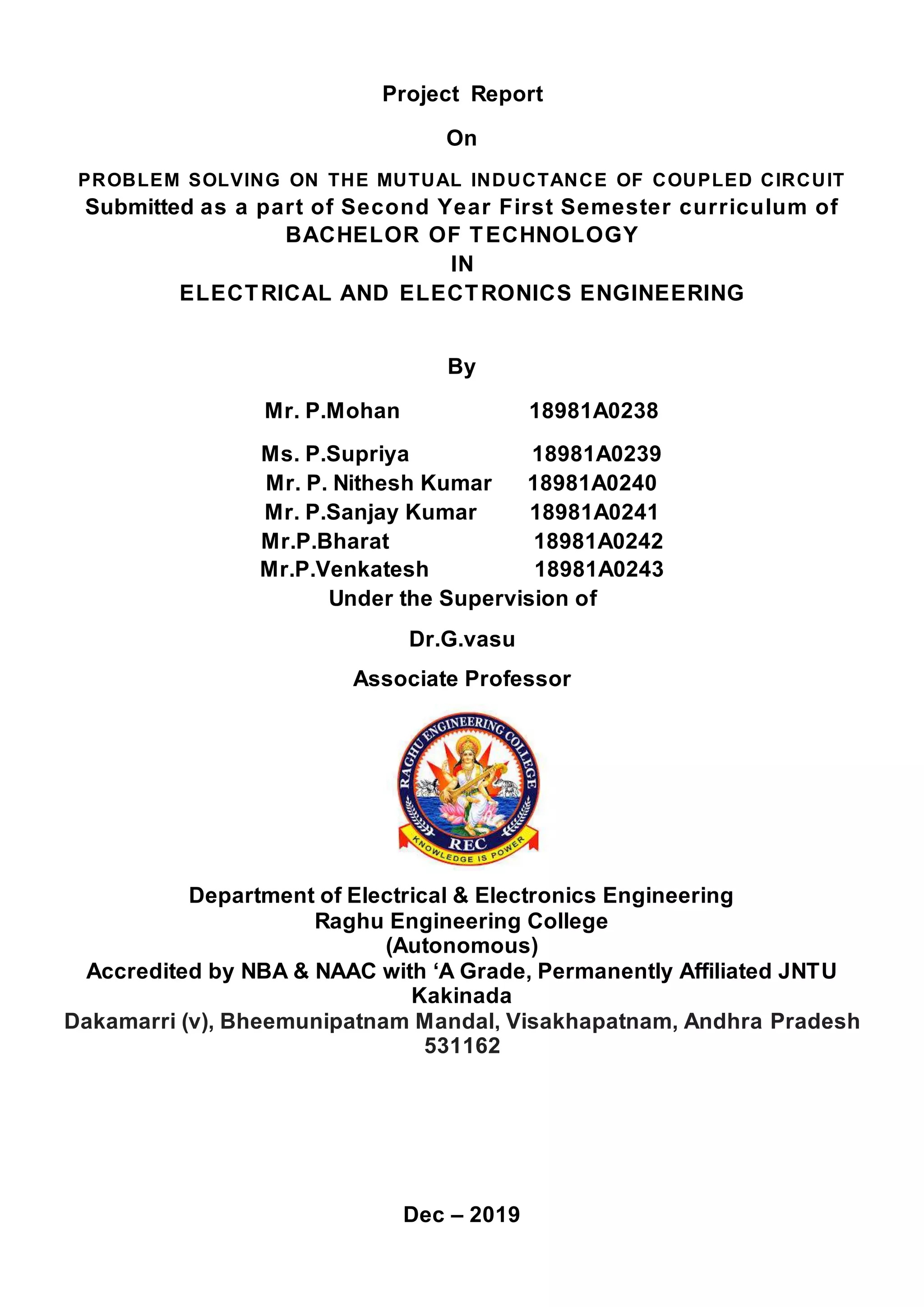 PROBLEM SOLVING ON THE MUTUAL INDUCTANCE OF COUPLED CIRCUIT | DOCX