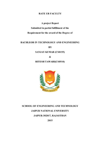 Project report feedback_system(1) | DOCX | Educational Assessment ...