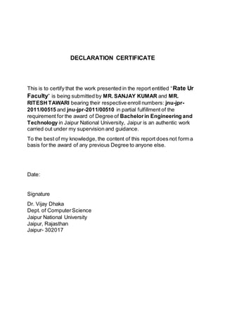 Project report feedback_system(1) | DOCX | Educational Assessment ...