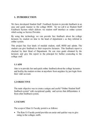 Project report feedback_system(1) | DOCX | Educational Assessment ...