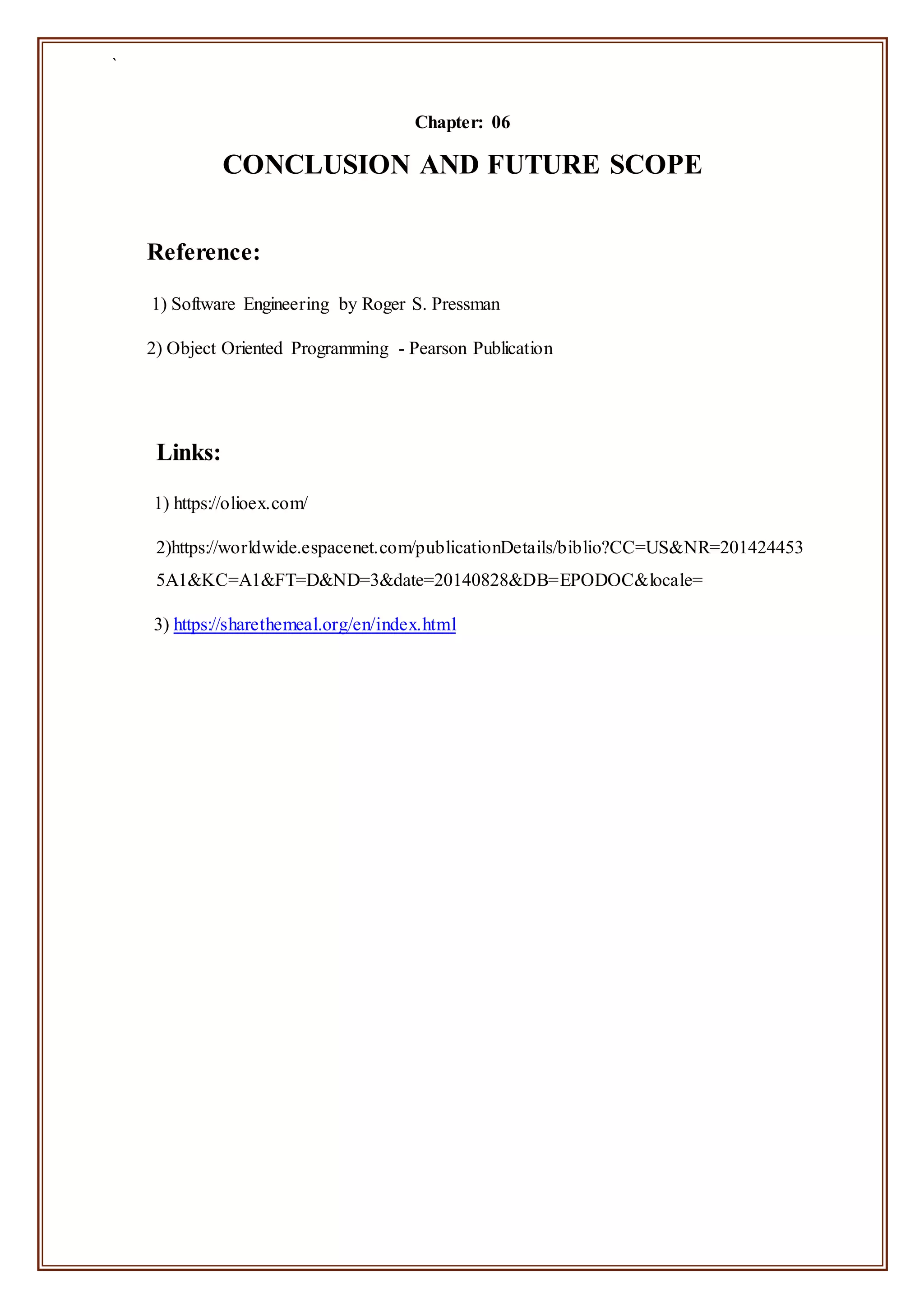 Food donation project report II | DOCX