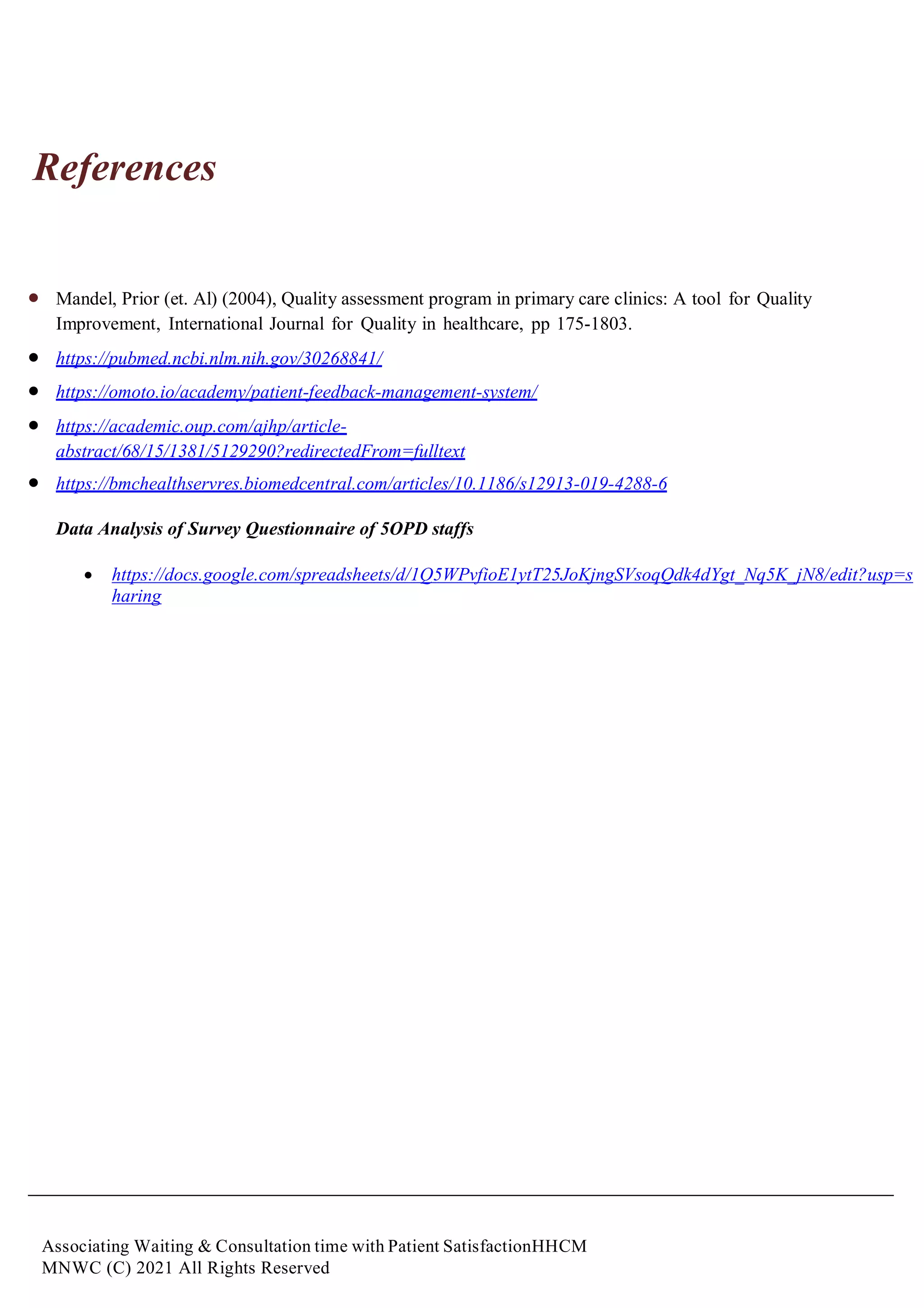 Project Report on Patient Satisfaction | PDF