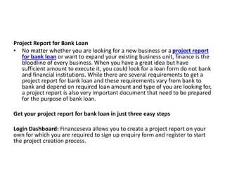 Project Report for Bank Loan | PPT