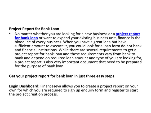 Project Report for Bank Loan | PPT