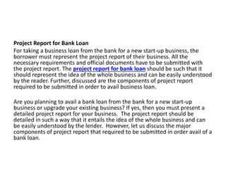 Project Report For Bank Loan | PPTX