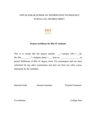 Project report format | DOC