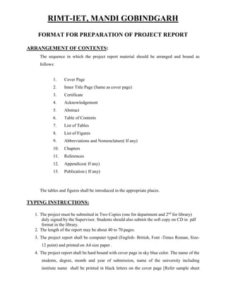 Project report format | DOC