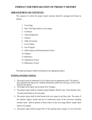 Project report format | PDF