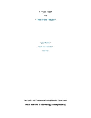 Project report format | DOCX