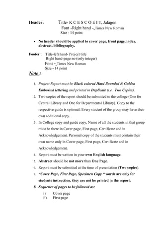 Project report format-sem2 | DOC