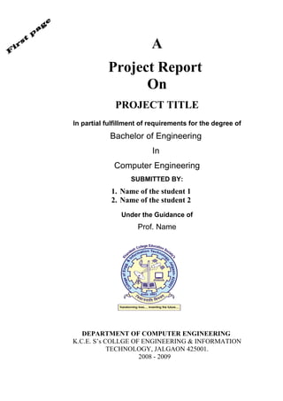 Project report format-sem2 | PDF