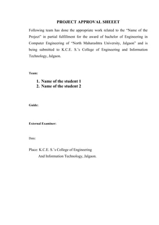 Project report format-sem2 | PDF