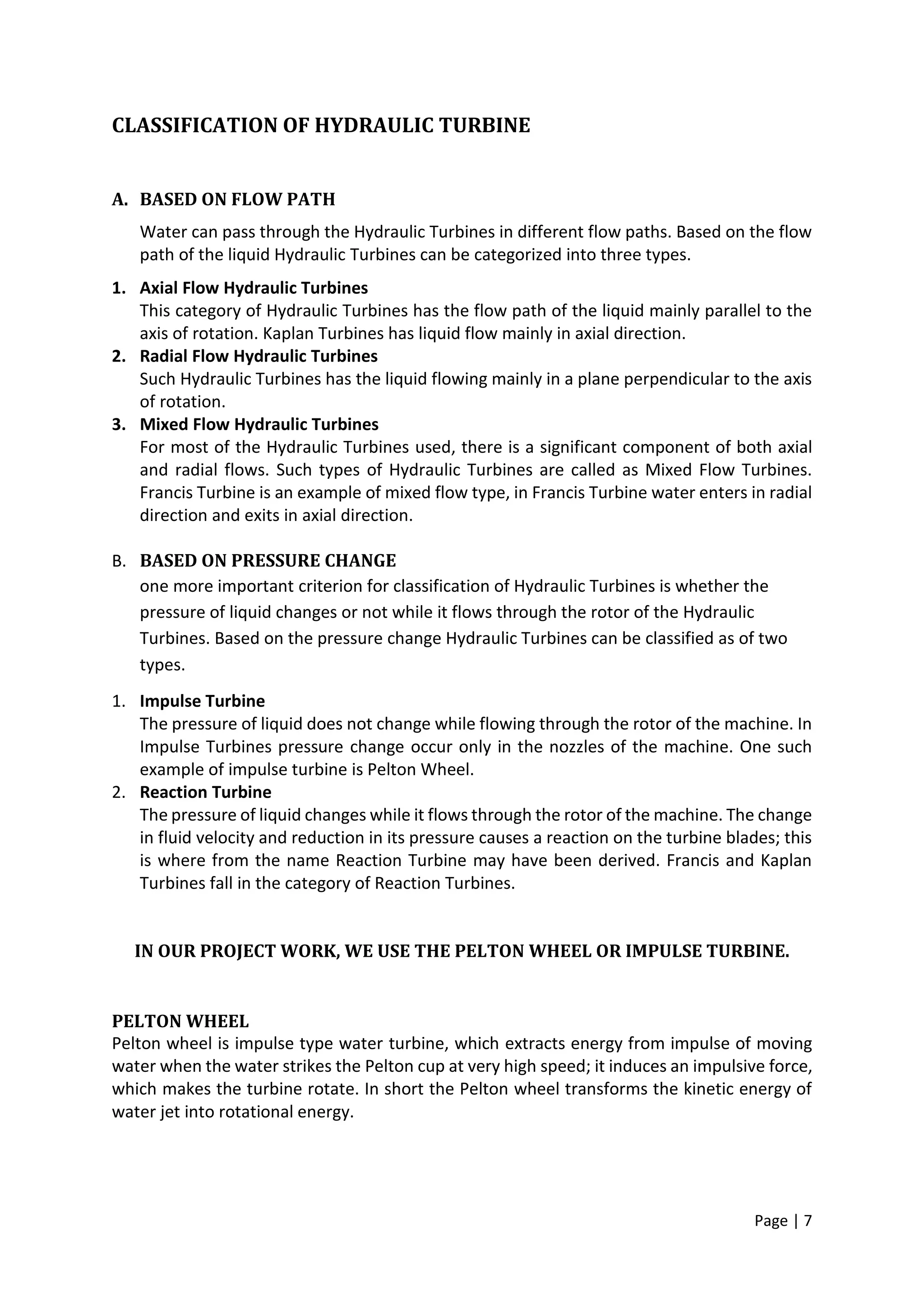 Project Report Hydraulic Power Plant | PDF