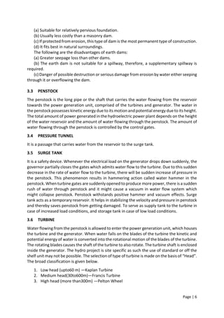 Project Report Hydraulic Power Plant | PDF