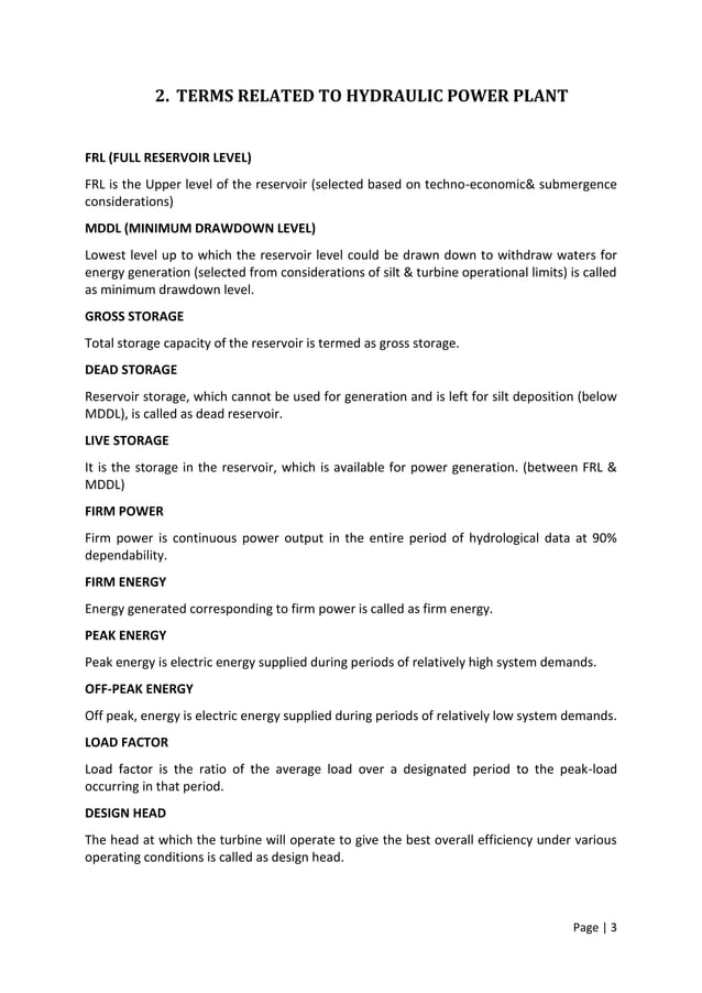 Project Report Hydraulic Power Plant | PDF