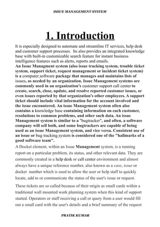 Issue Management System | DOC