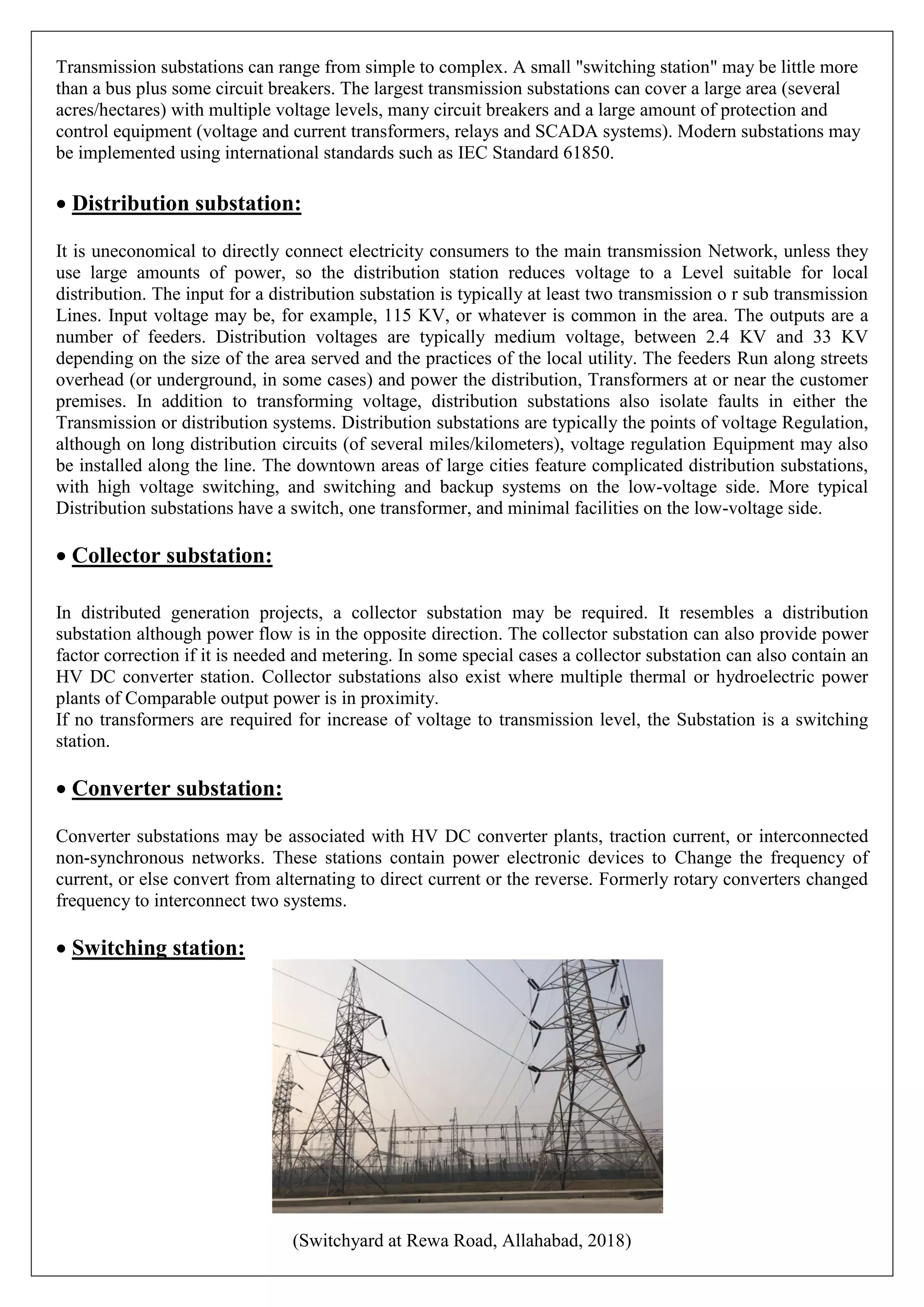 220KV Substation Training Report | PDF