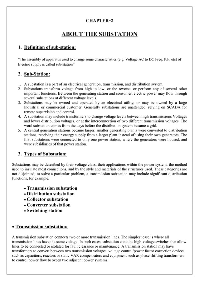 220KV Substation Training Report | PDF | Gas and Electric | Home Utilities