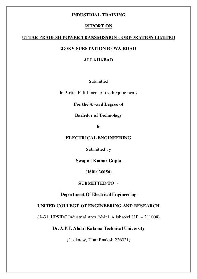 220KV Substation Training Report