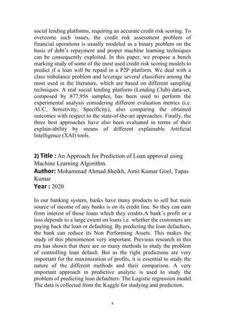 Loan Prediction System Using Machine Learning Algorithms Project Report ...