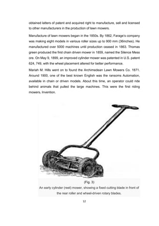 Lawn Mower Minor Project report For MITM Ujjain | PDF