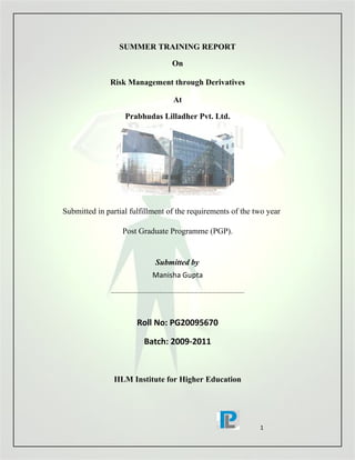 Summer Training Project Report | PDF