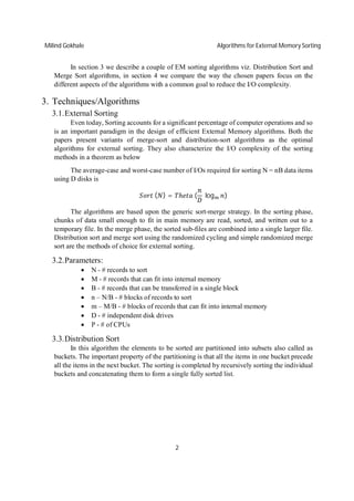 Algorithms for External Memory Sorting | PDF