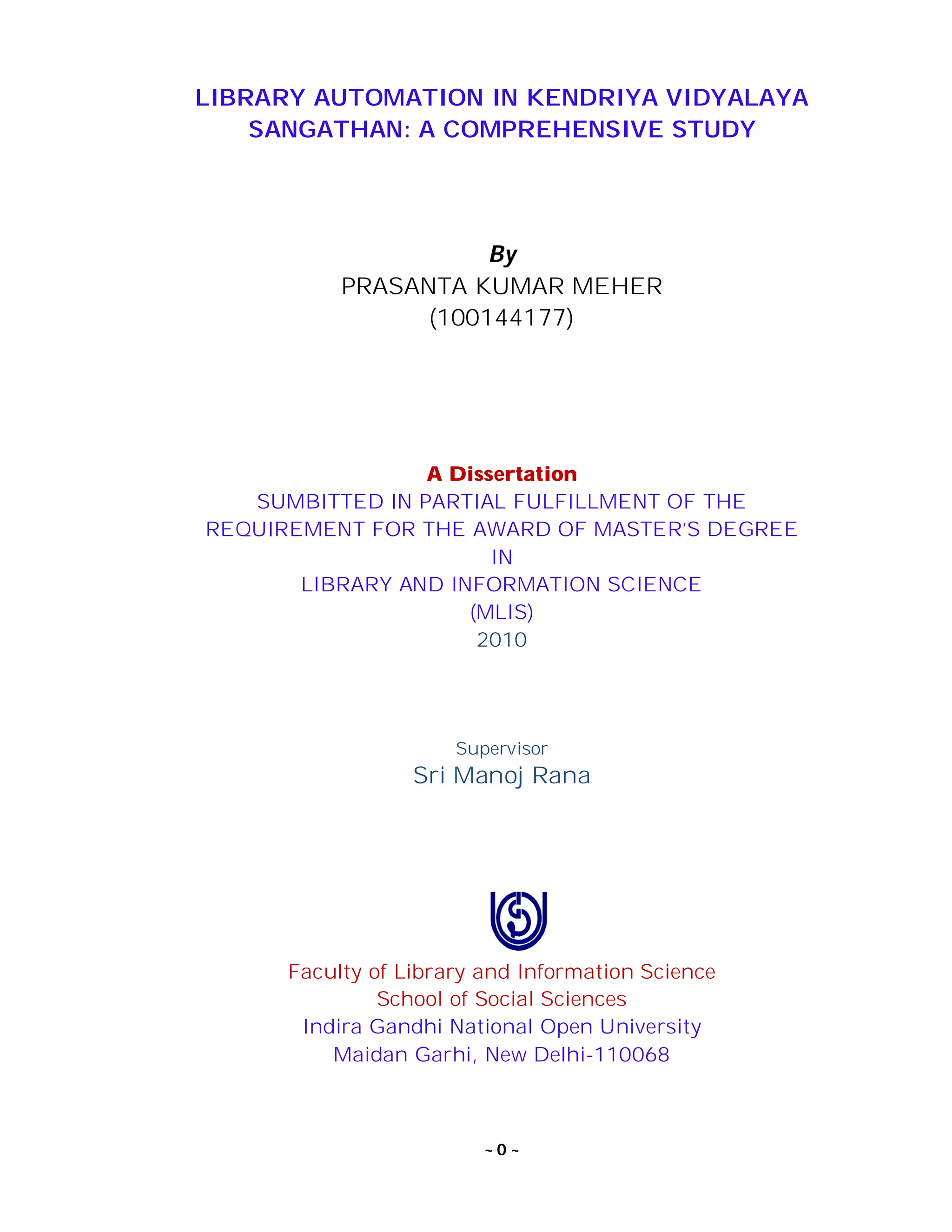 LIBRARY AUTOMATION IN KENDRIYA VIDYALAYA | PDF