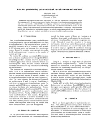 Efficient provisioning private network in a virtualized environment | PDF