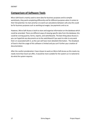 Work Based Project | DOCX