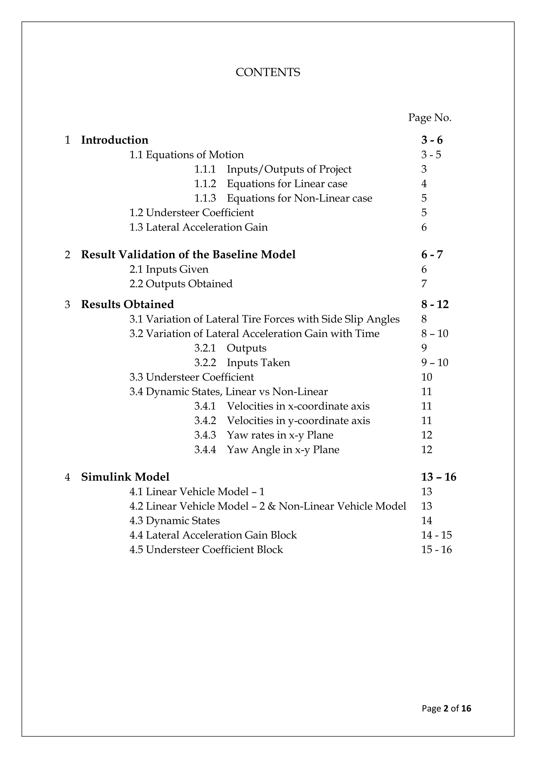 Modelling Planar Vehicle Dynamics Using Bicycle Model Pdf Physics