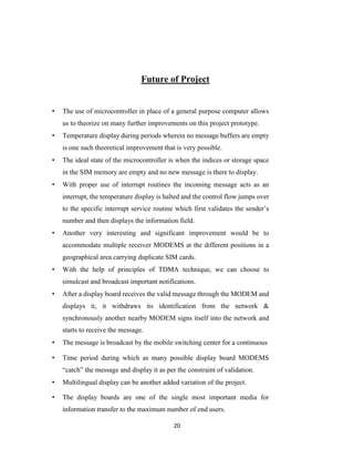 Project report on gsm based digital notice board | PDF