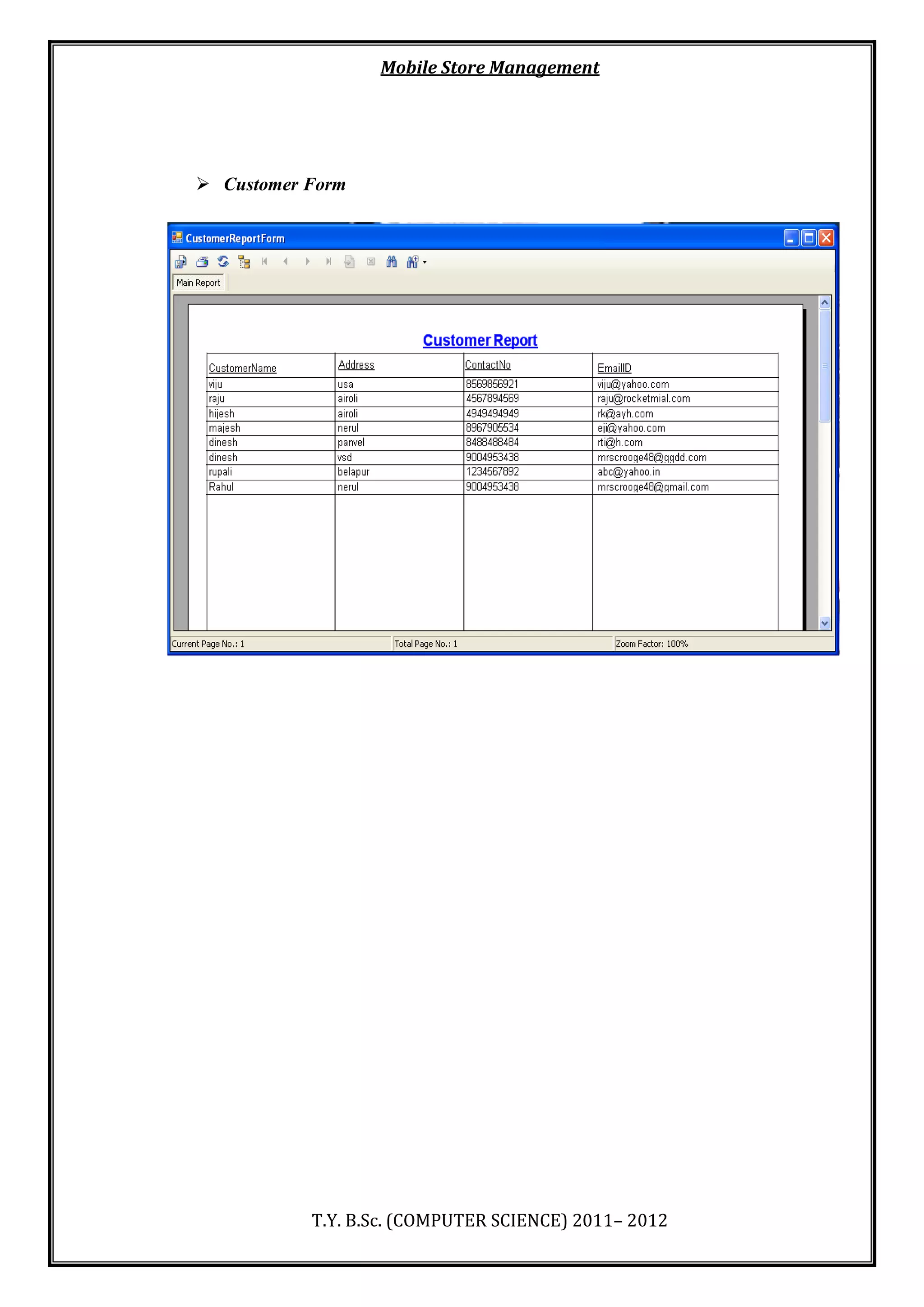 Project report On MSM (Mobile Shop Management) | DOCX | Computer Software and Applications ...