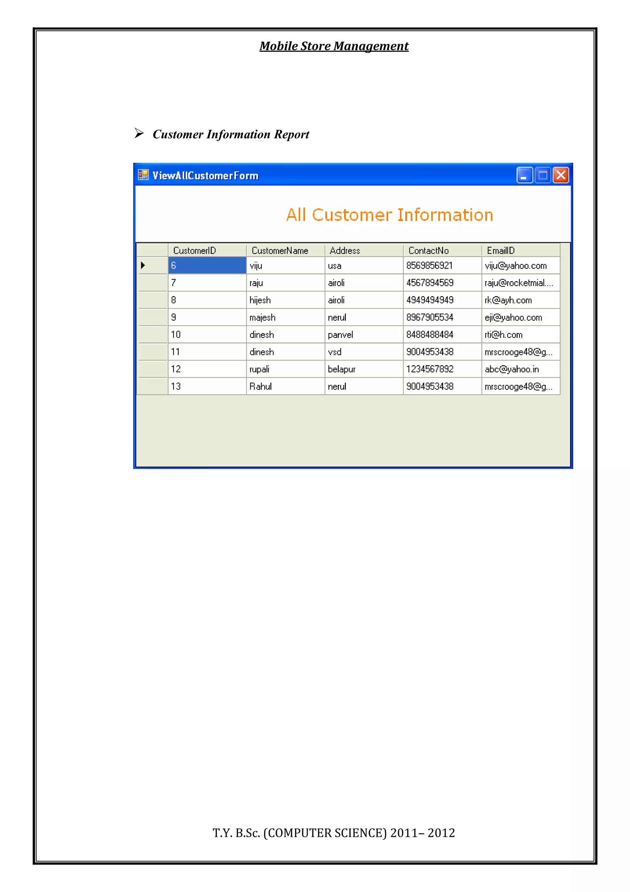 Project report On MSM (Mobile Shop Management) | DOCX | Computer Software and Applications ...