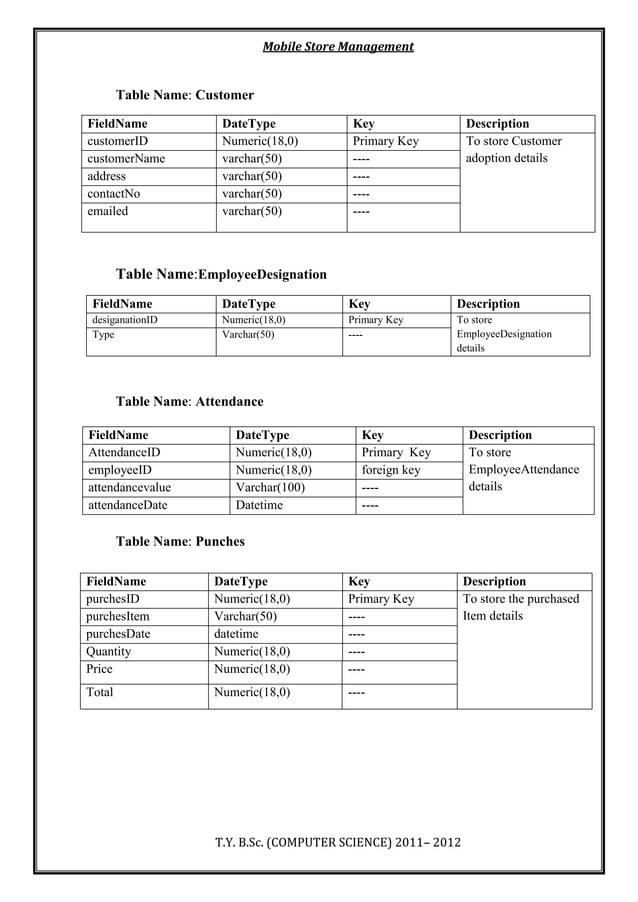 Project report On MSM (Mobile Shop Management) | DOCX | Computer ...